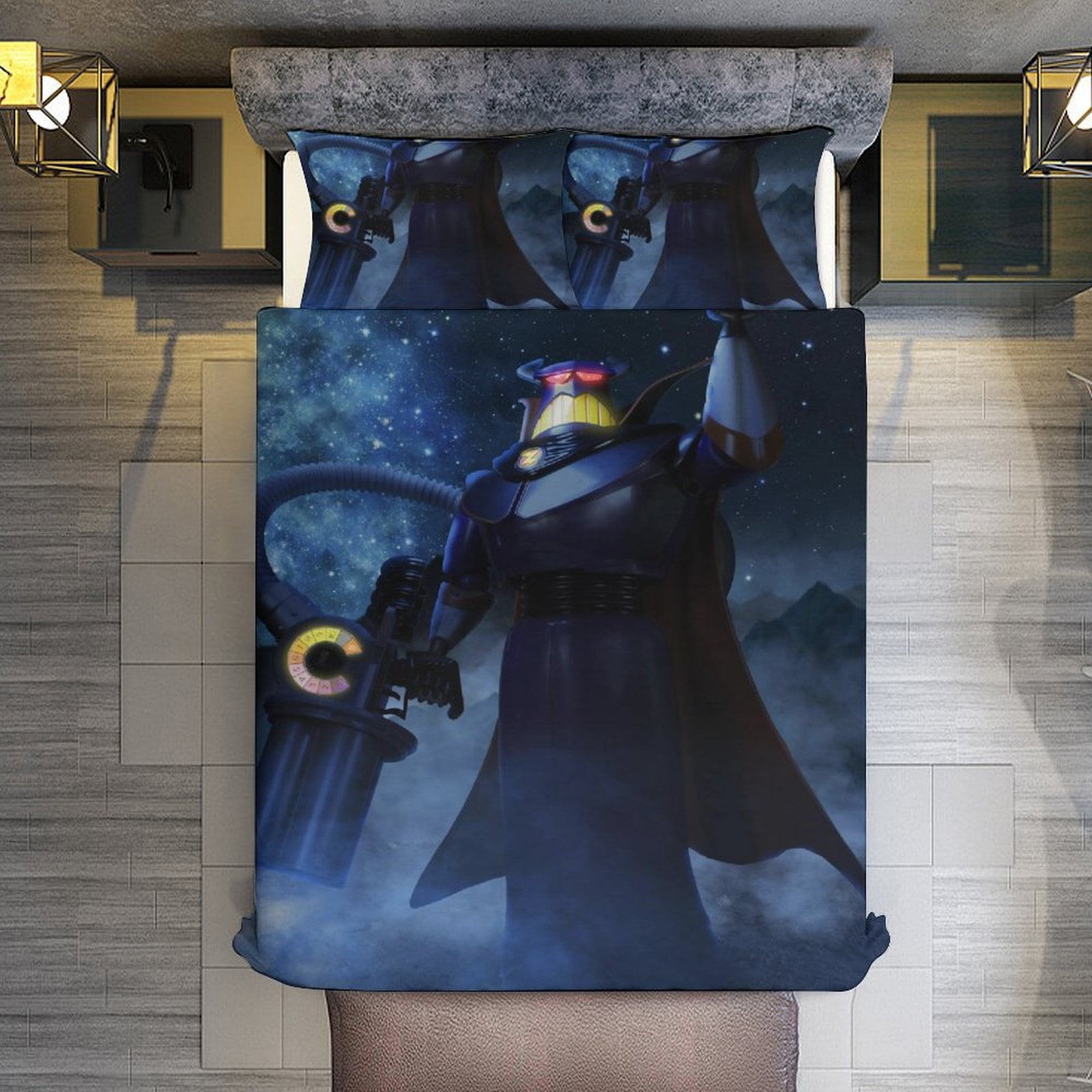 Queen Sheet Set,Pixar Toy Story Zurg Behind Buzz Lightyear Duvet Cover ...