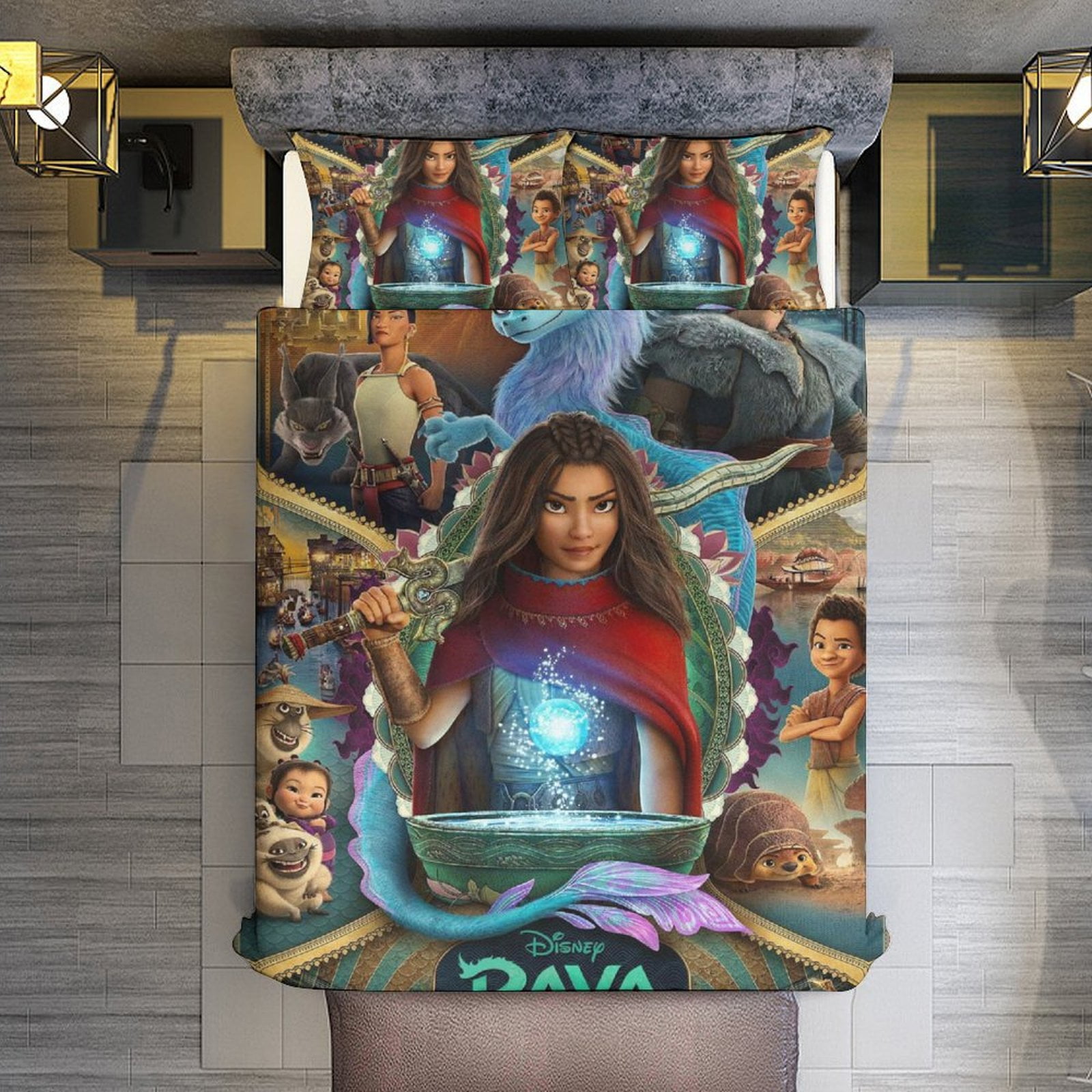 Queen Sheet Set,Raya And The Last Dragon Duvet Cover,Bed Sheet Set 3pcs ...