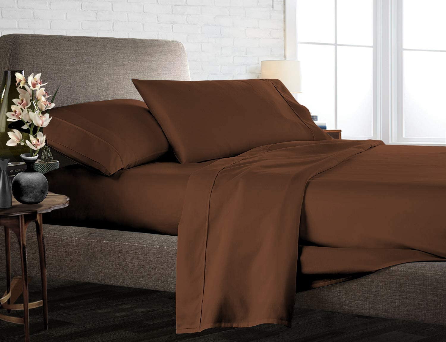 Queen Size 100% Egyptian Cotton Bed Sheets Luxury 800 Thread Count 4Pcs ...