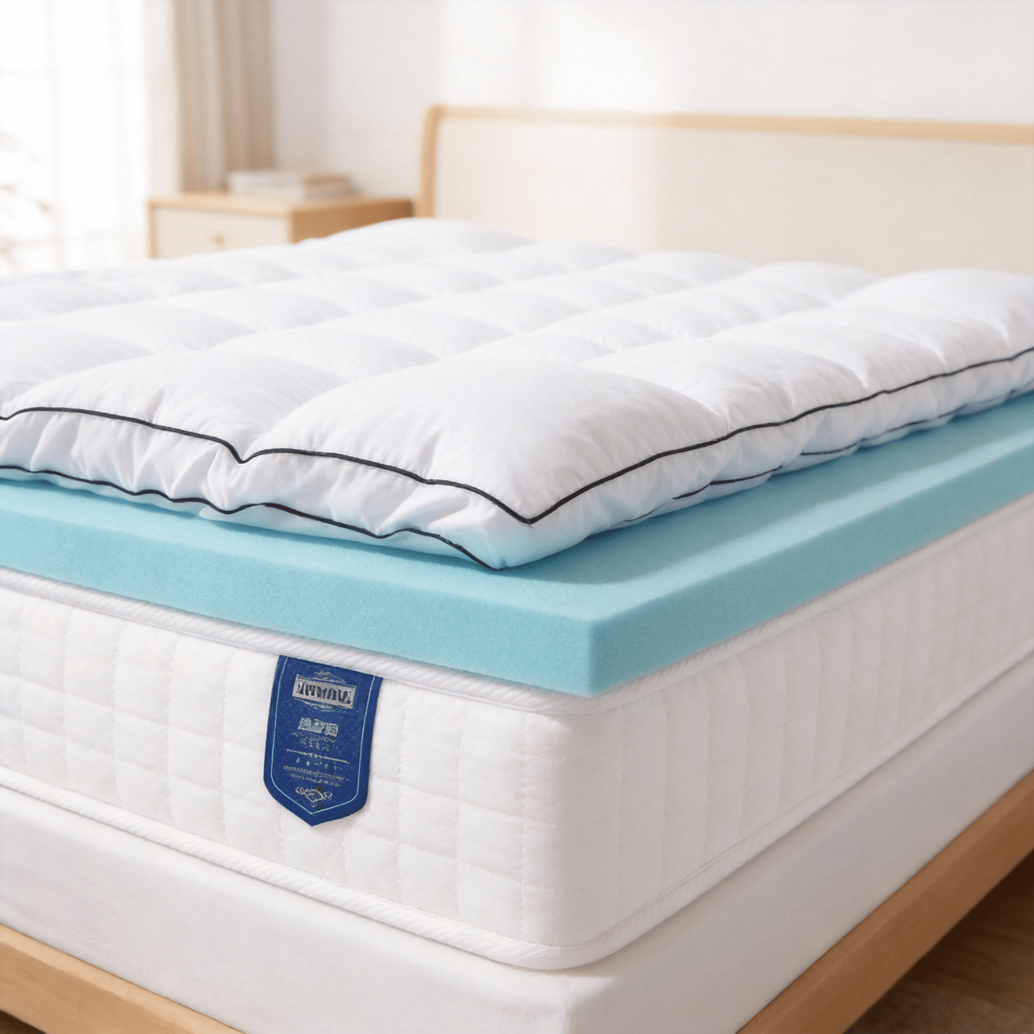 Queen Size 4 Inch Memory Foam Mattress Topper, 2 Inch Cooling Gel ...