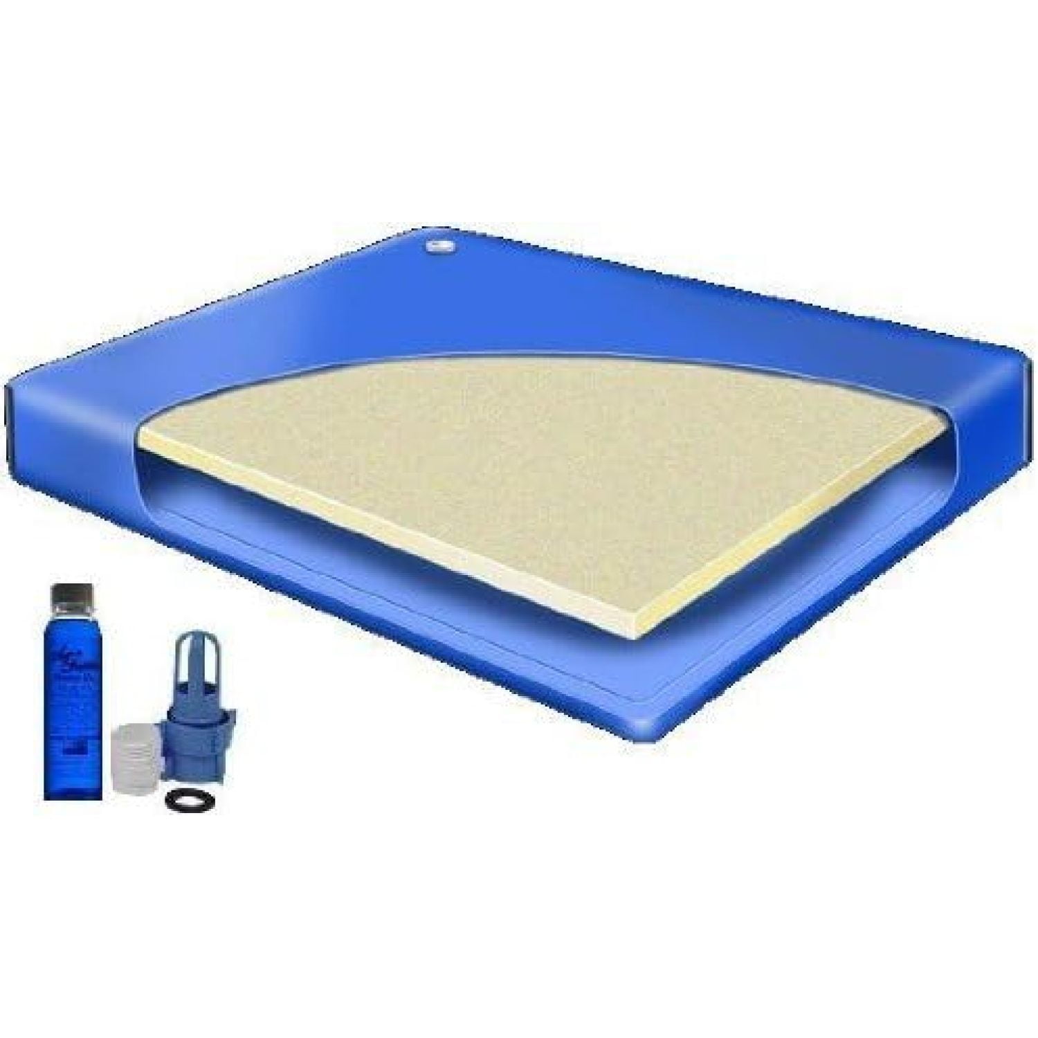 Queen Size 60x84 Semi Waveless Waterbed Mattress w/ a 4oz Bottle of ...