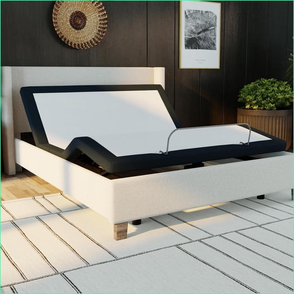 Queen Size Adjustable Bed Base with Sturdy Frame - Zero Clearance ...