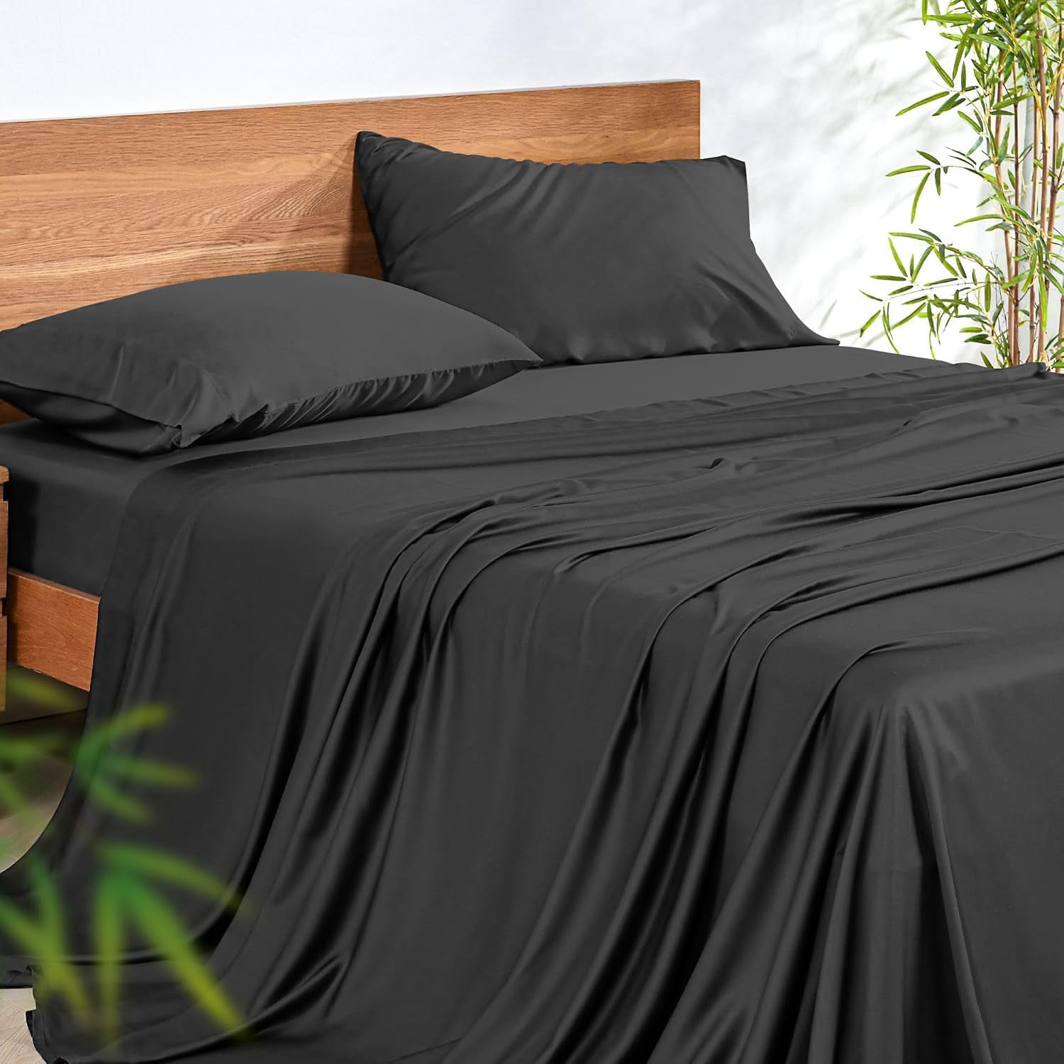 Queen Size Bamboo Sheets 4 Piece Sheet Set - 100% Rayon from Bamboo ...