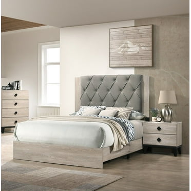 Kiera Grace Luxe Upholstered Wall Panel Headboard with Tufted Buttons ...