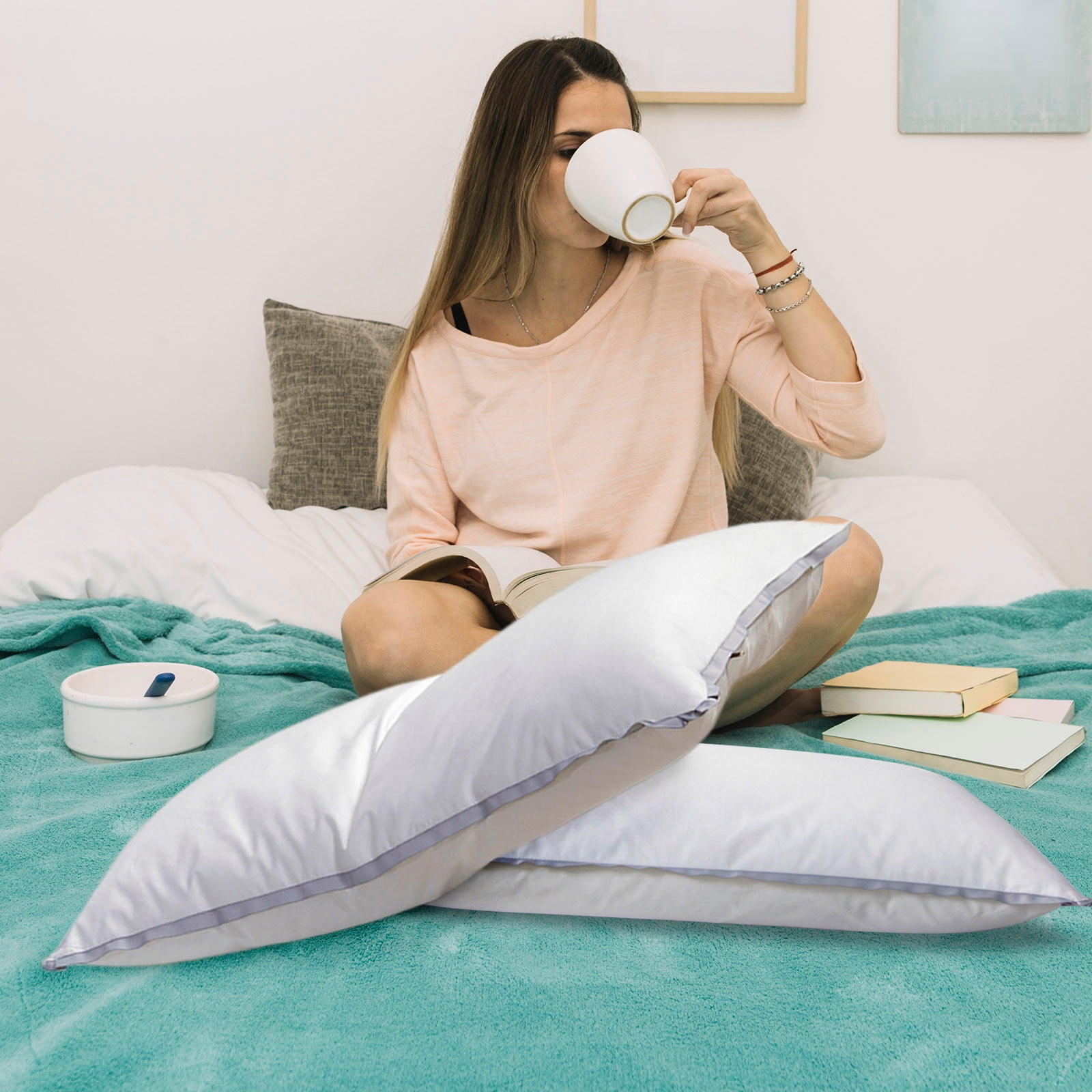 Queen Size Bed Pillows Core for Sleeping,Comfortable Hotel Pillows ...