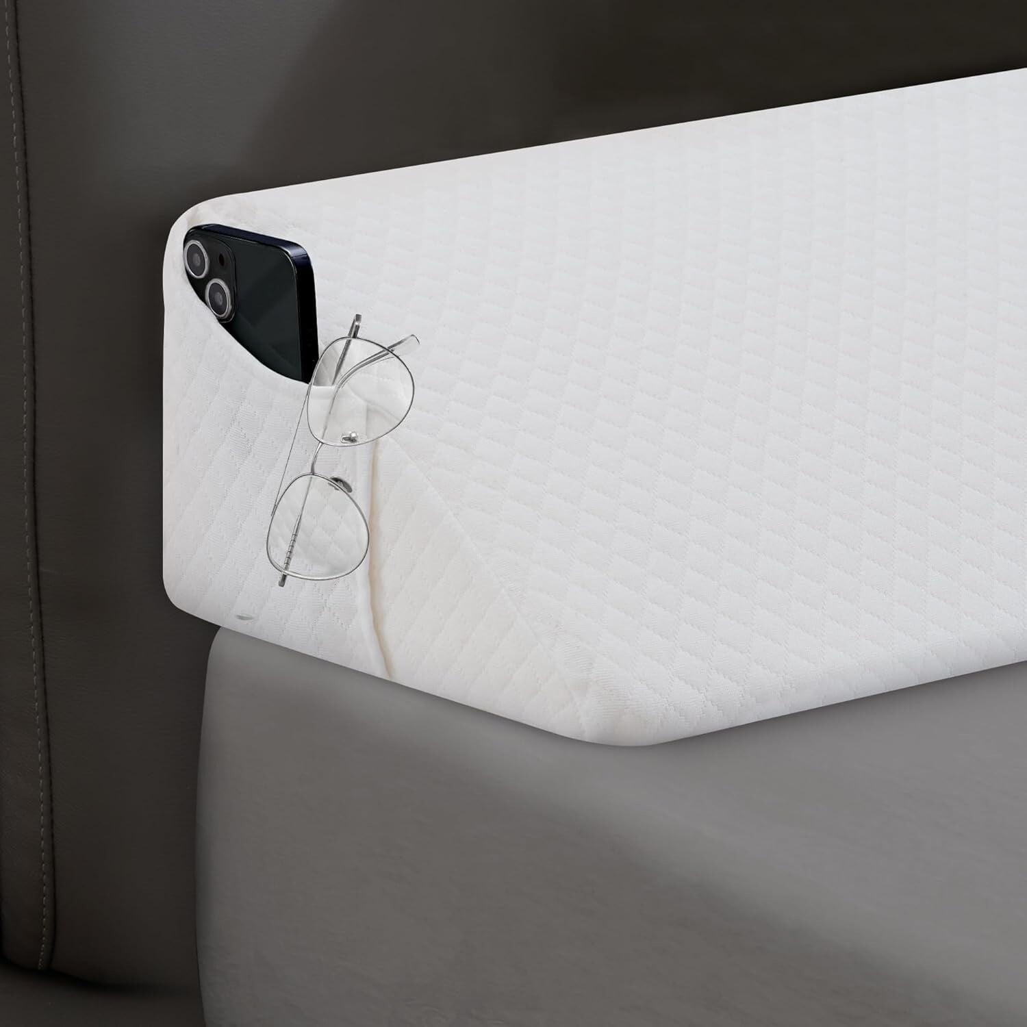 Queen Size Bed Wedge Pillow For Headboard Bed Gap Filler08" Memory Foam ...