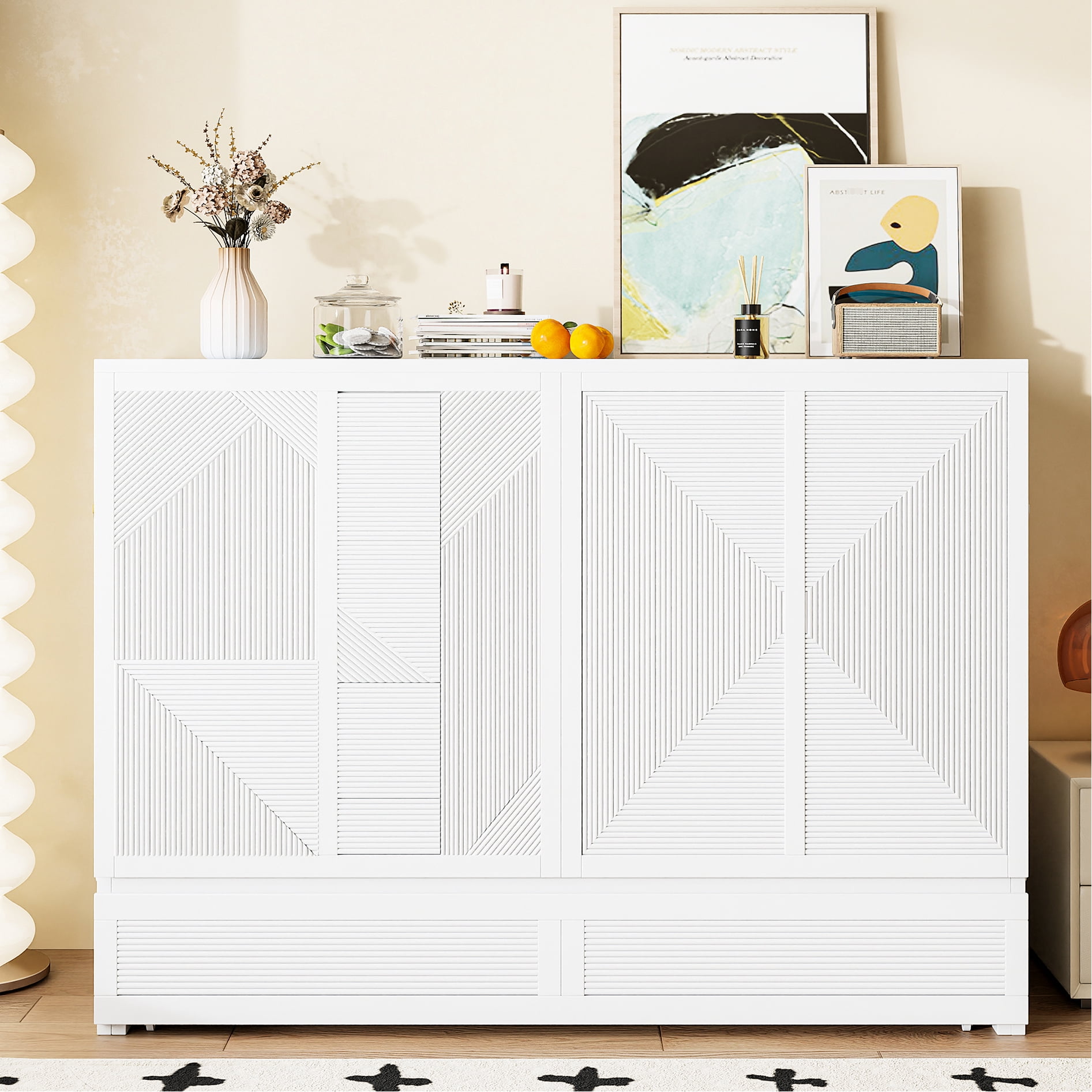 Queen Size Bed With Storage Compartment And - Stylish Solution White ...