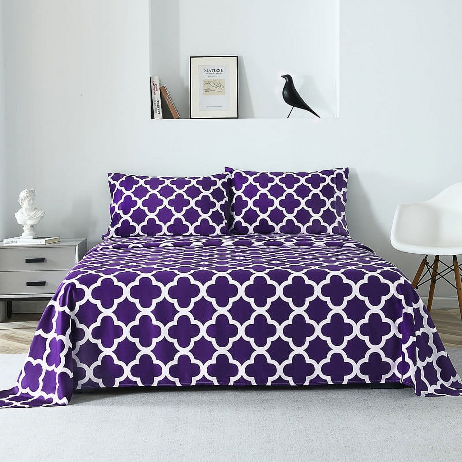 Queen Size Cooling Bed Sheets Set, 100% Viscose Derived from Bamboo ...