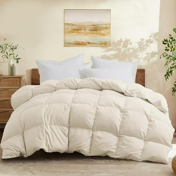 Queen Size Down Comforter - All Season Ultra Soft Goose Down & Feather ...