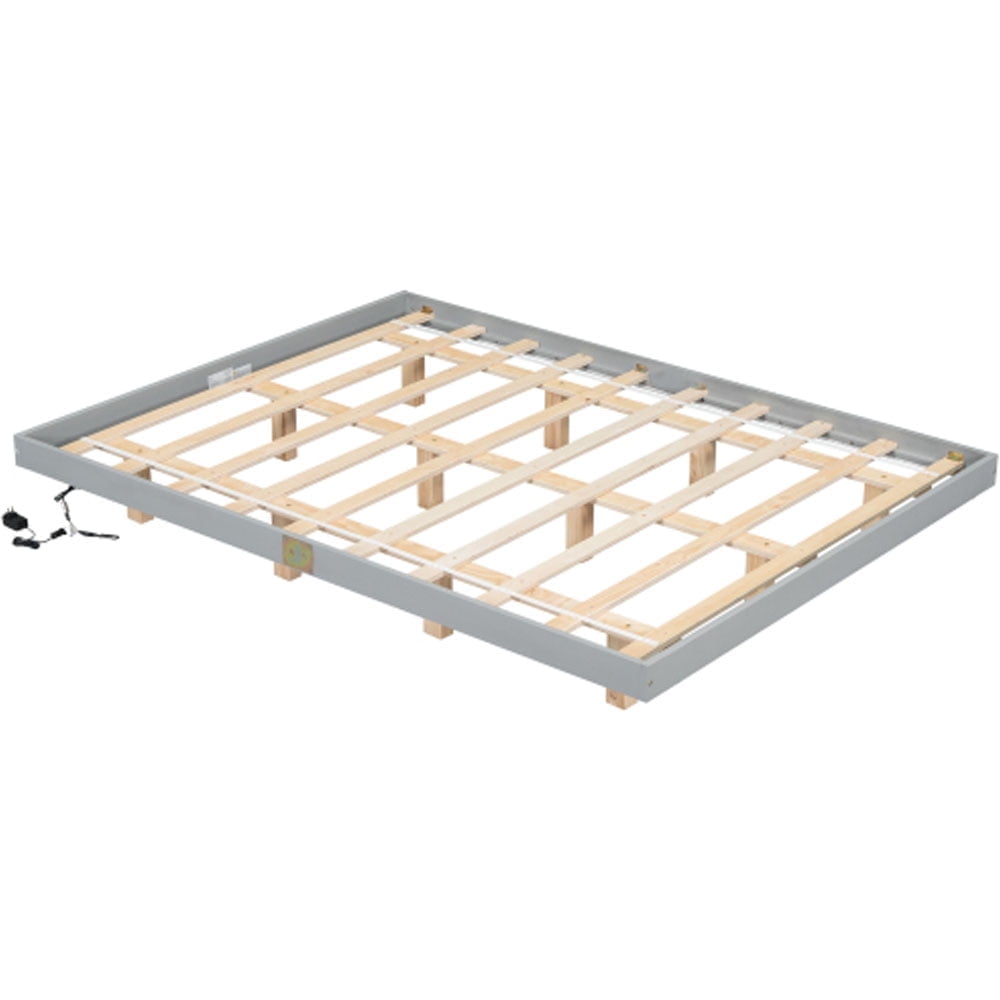 Hypeshops Grey Floating Bed with LED Lights Underneath - Walmart.com