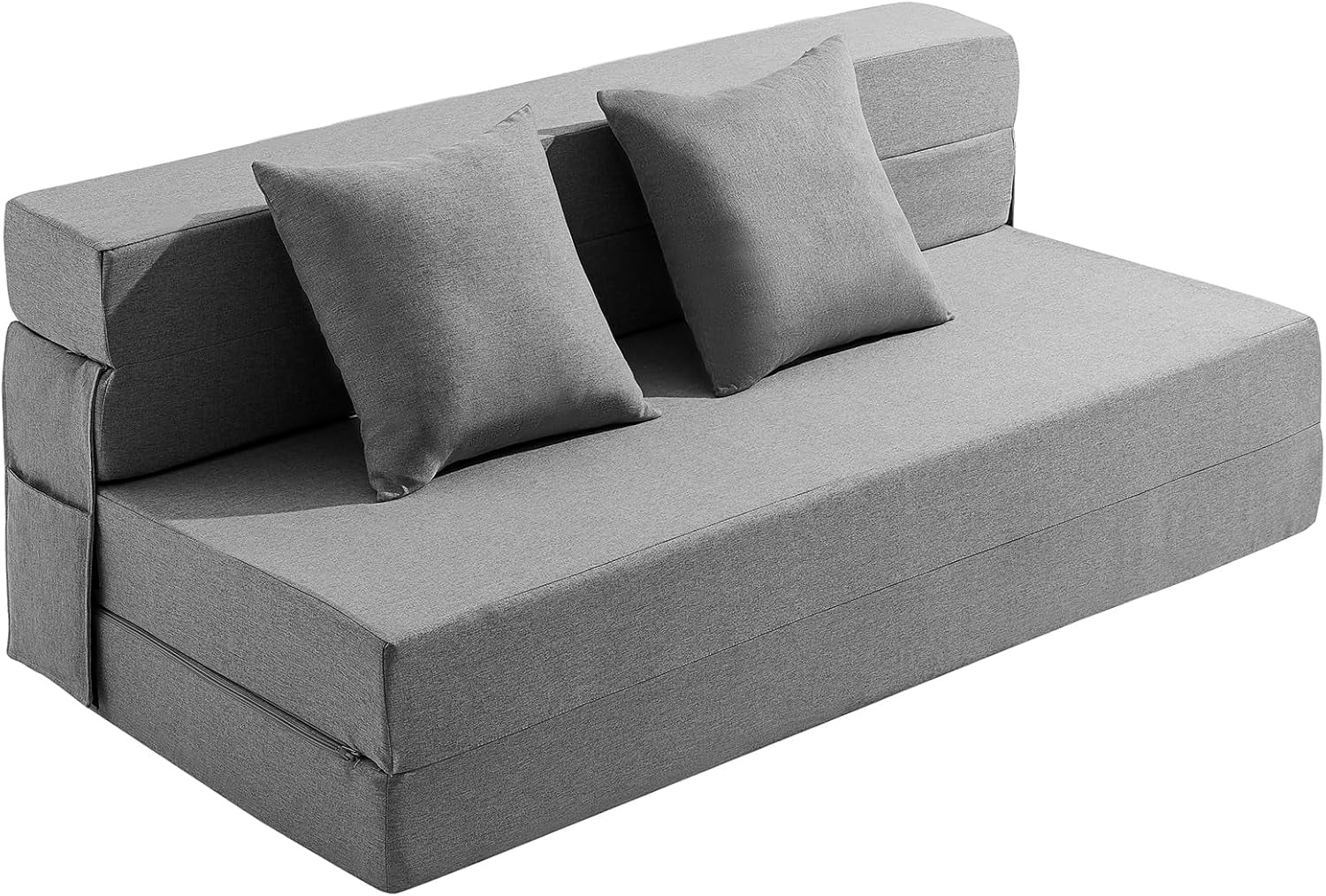 Queen Size Folding Sofa Bed - 4 in 1 Futon Chair with Two Pillows ...