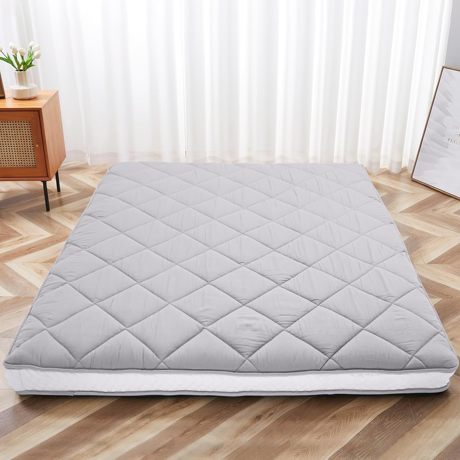 Queen Size Futon Mattress - Extra Thick Foldable Floor Mattress ...