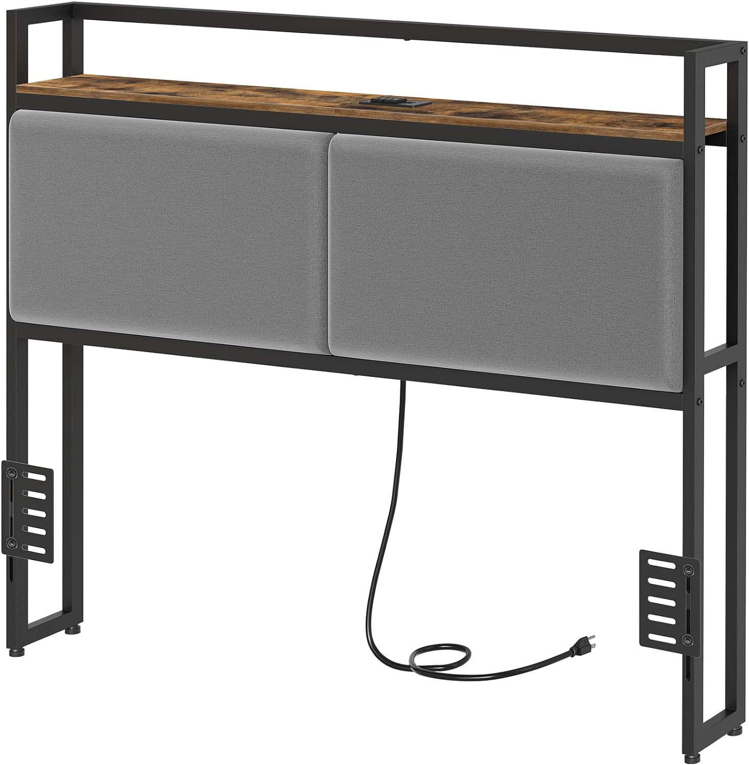 Queen Size Headboard Only, Upholstered Head Board with Charging Station ...