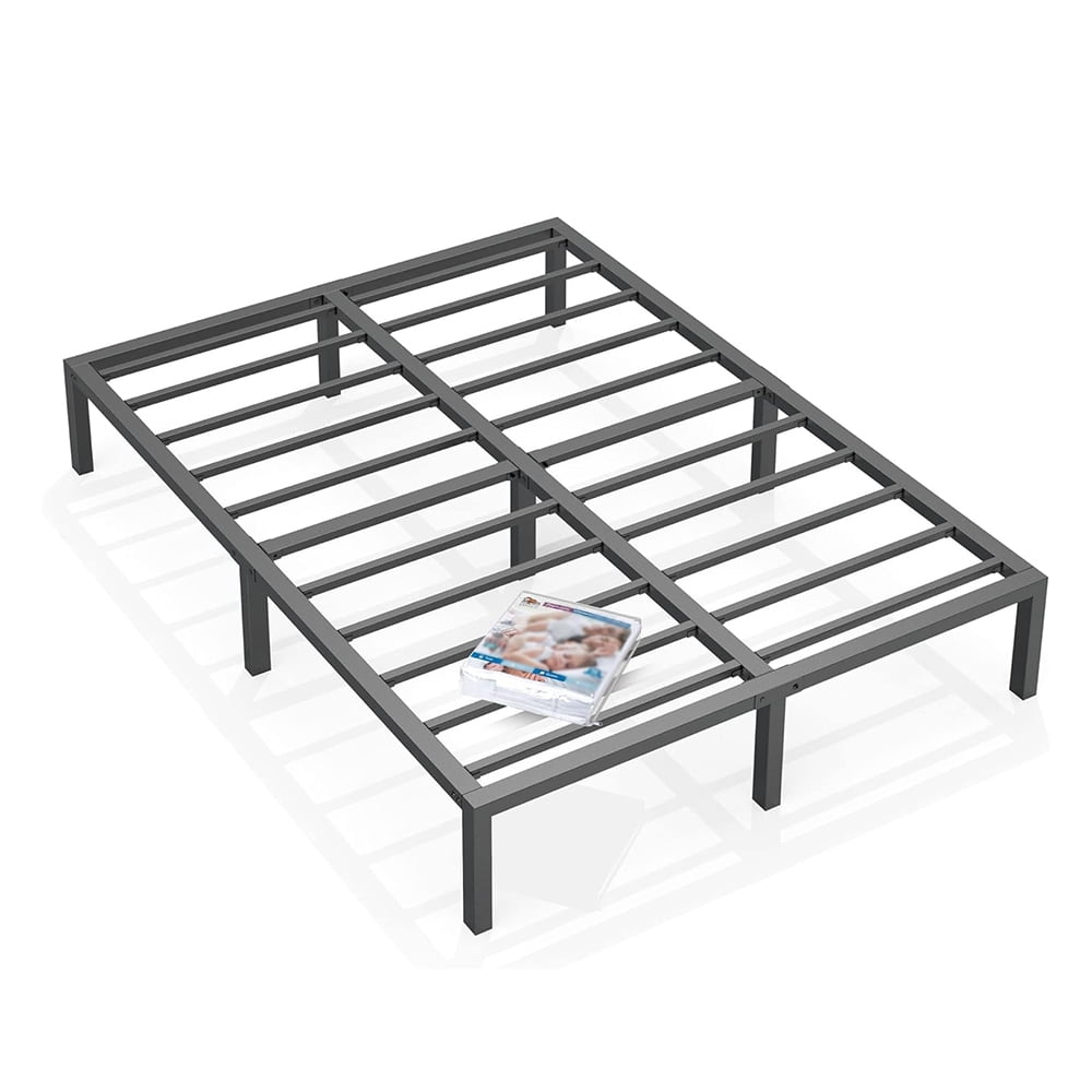 Queen Size Heavy Duty Steel Bed Frame Platform Mattress Foundation,14 ...