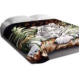 Queen Size Heavy White Tiger Blanket for Adults – 5.3 lbs, 2-Ply Soft ...