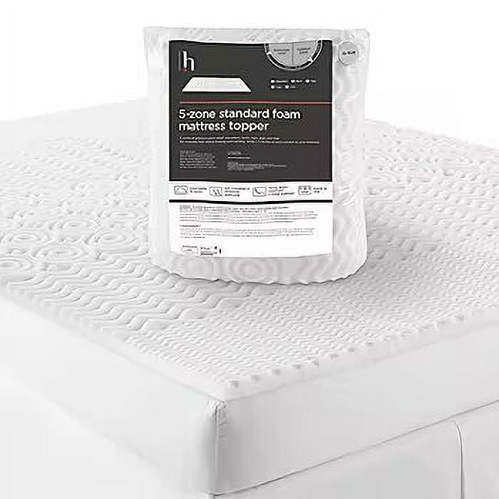 Queen Size Home Expressions 5-zone standard foam mattress topper ...