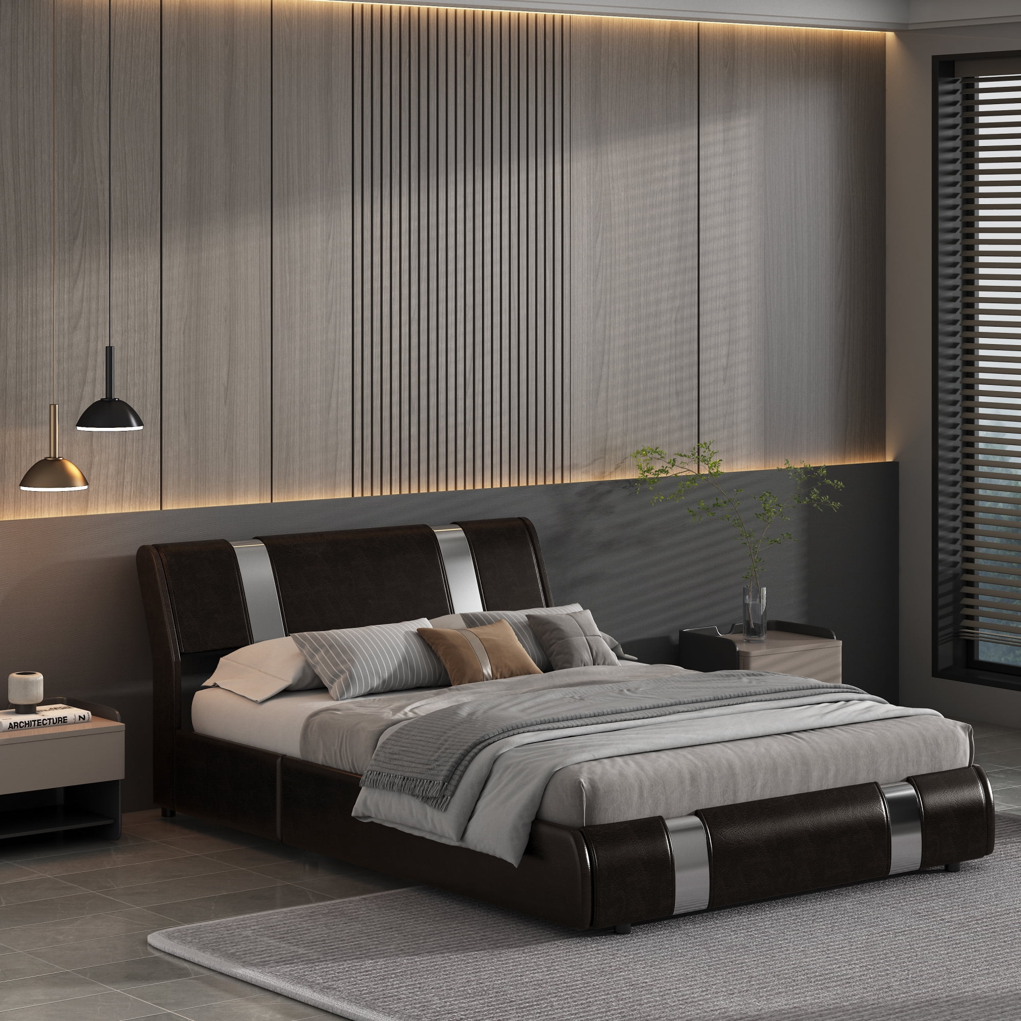 Queen Size Lift Up Storage Bed Frame with Stainless steel sheet ...