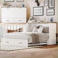 Queen Size MDF&Plywood Murphy Cabinet Bed with Charging Station ...