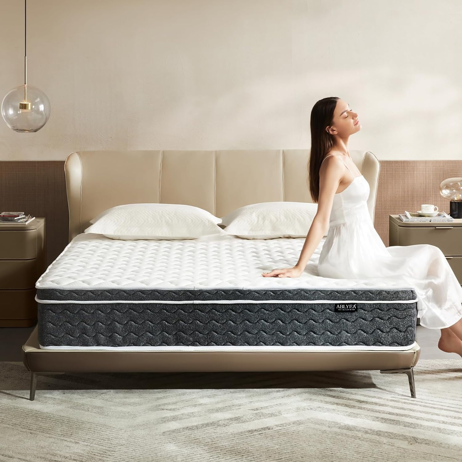 Queen Size Mattress 10 Inch Hybrid Mattress in a Box with Memory Foam ...