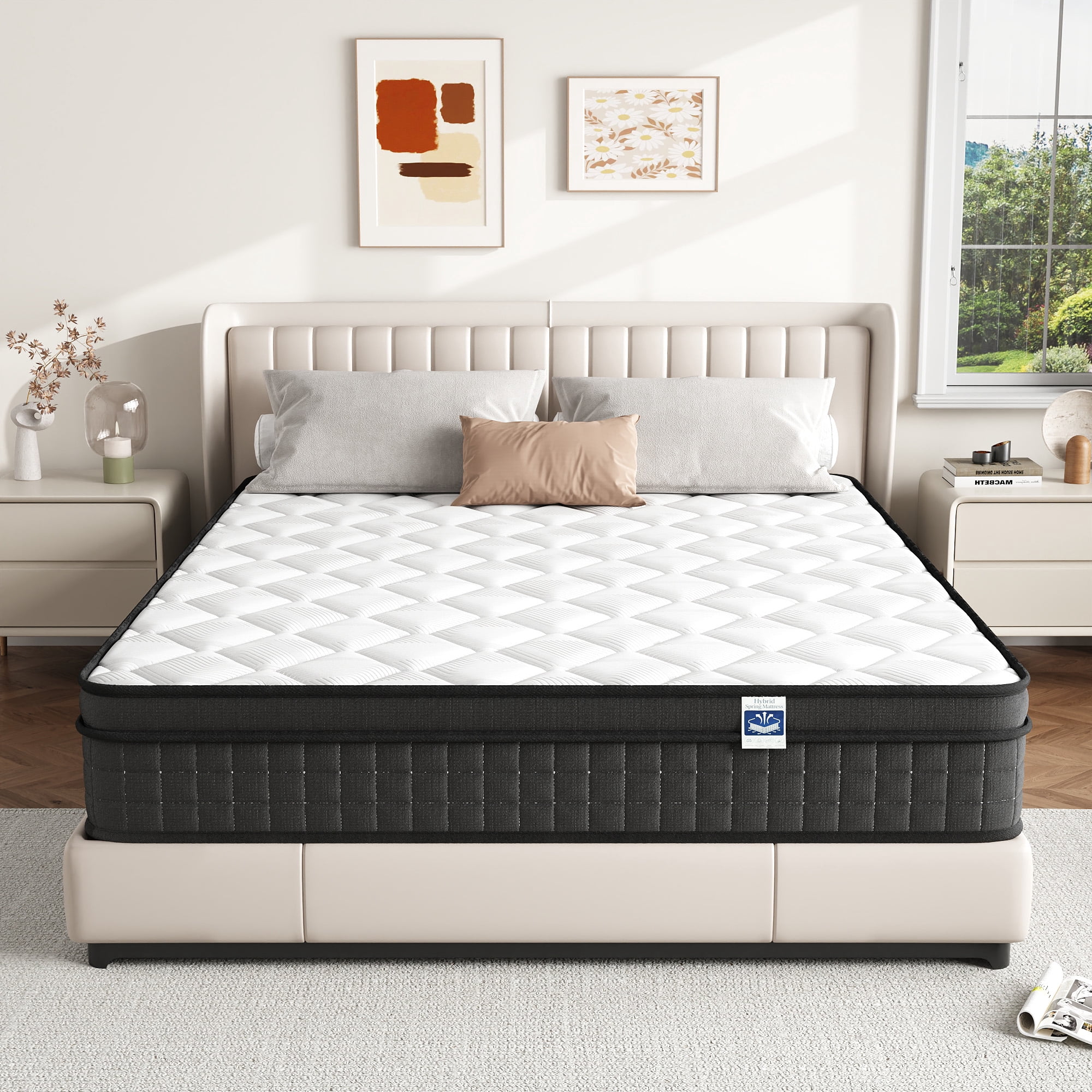 Queen Size 10" Hybrid Mattress - Gel Memory Foam & Pocket Springs ...