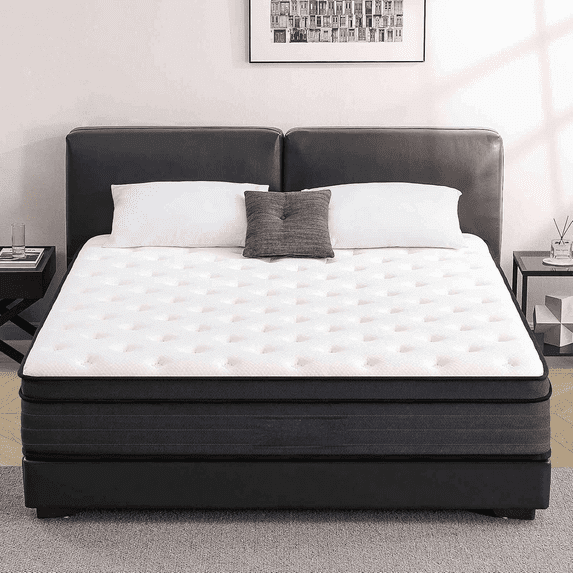 Queen Size Mattress, 12 Inch Individual Pocket Springs Hybrid Memory ...