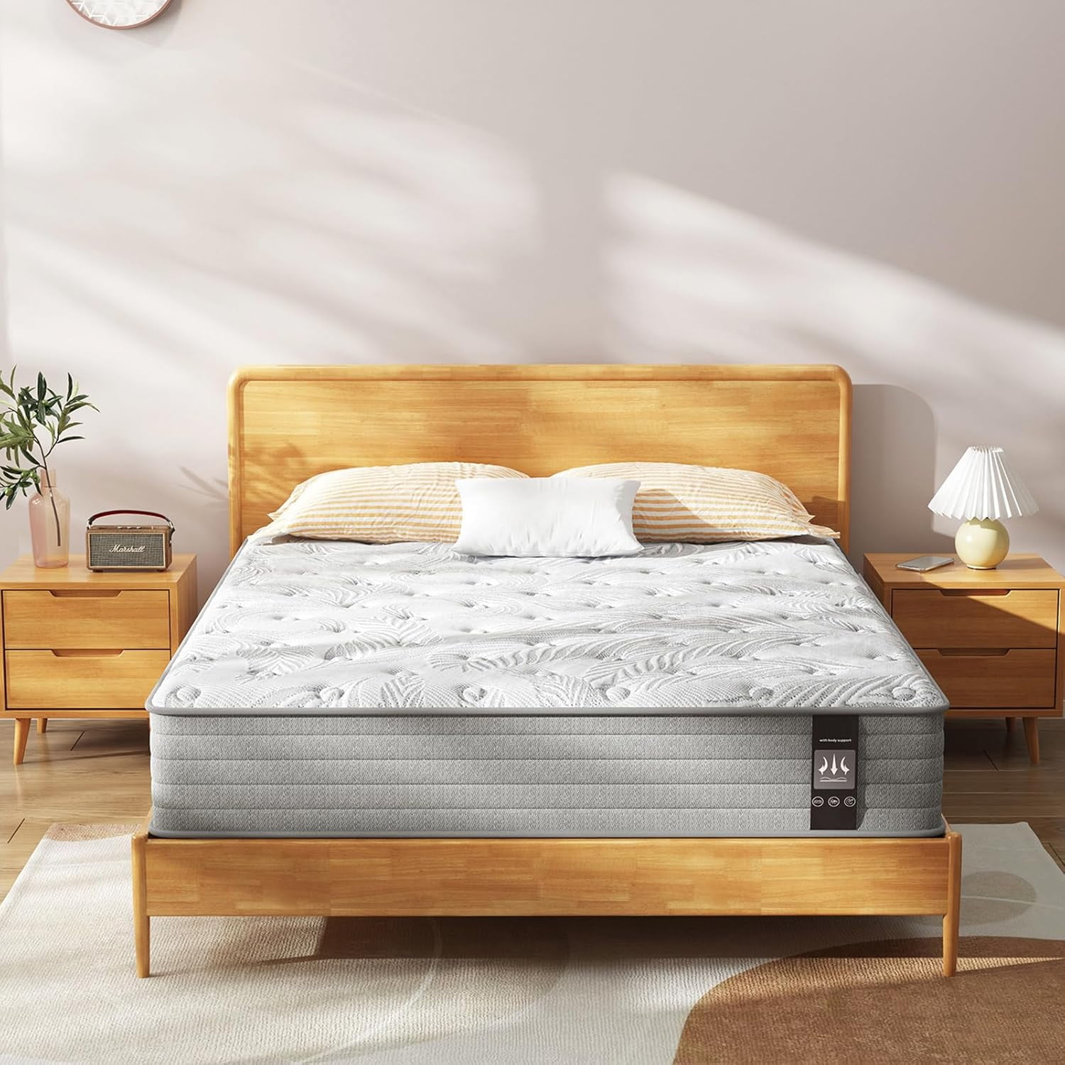 Queen Size Mattress in a Box 12in Queen Mattress Medium Firm Fireproof ...