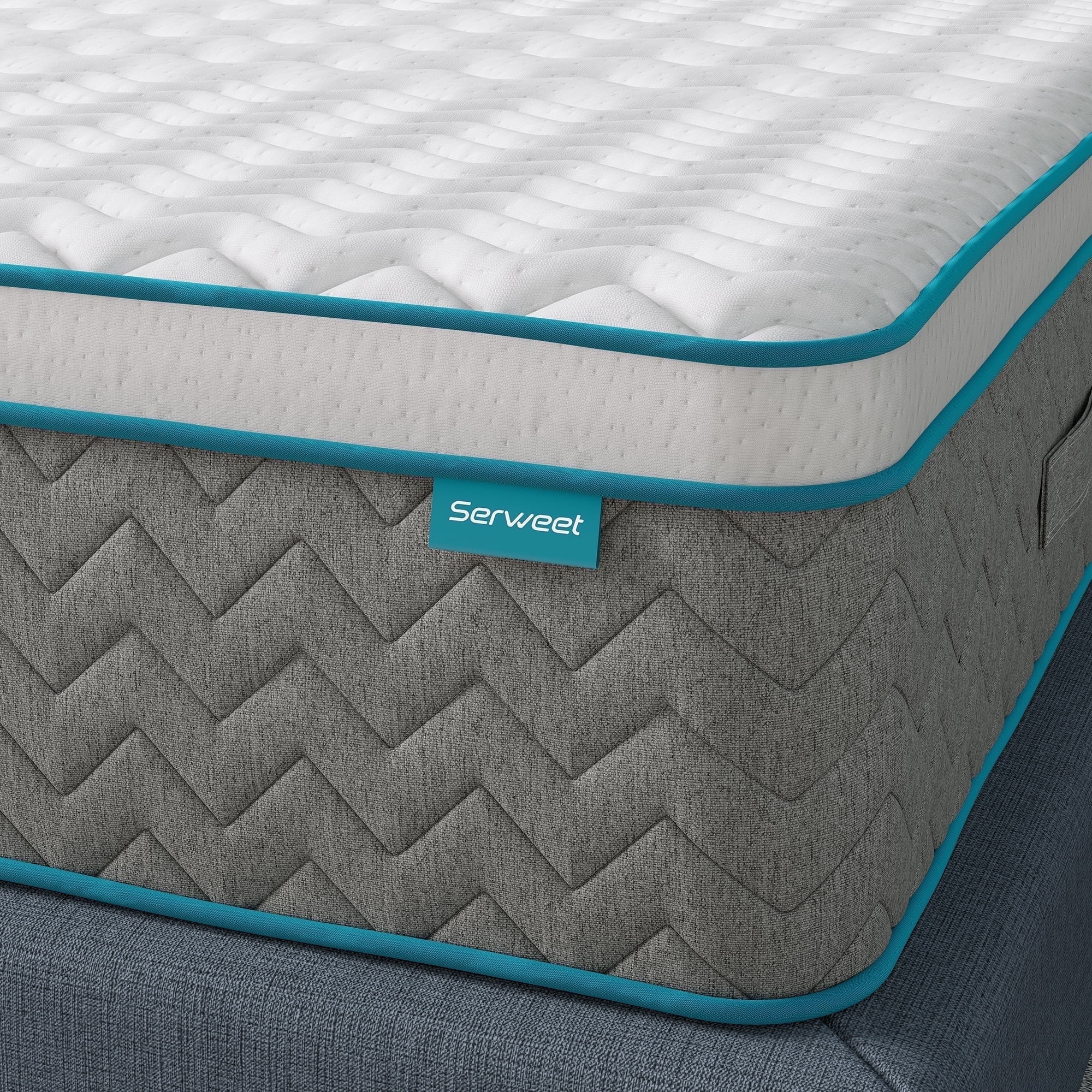 Queen Size Mattress, Serweet 10 inch Bamboo Charcoal Memory Foam Hybrid ...
