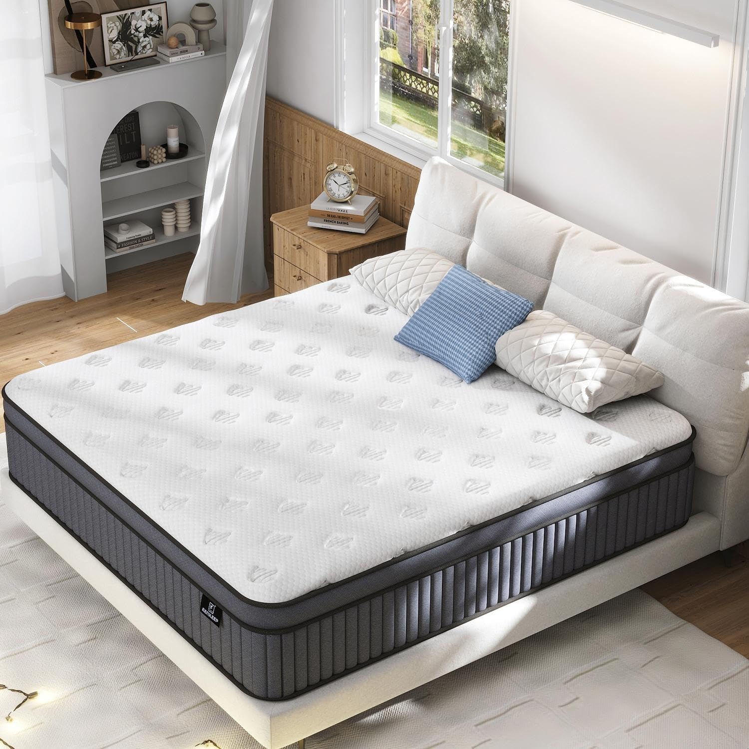 Queen Size Mattress, Upgrade Strengthen 12 Inch Firm Hybrid Queen ...