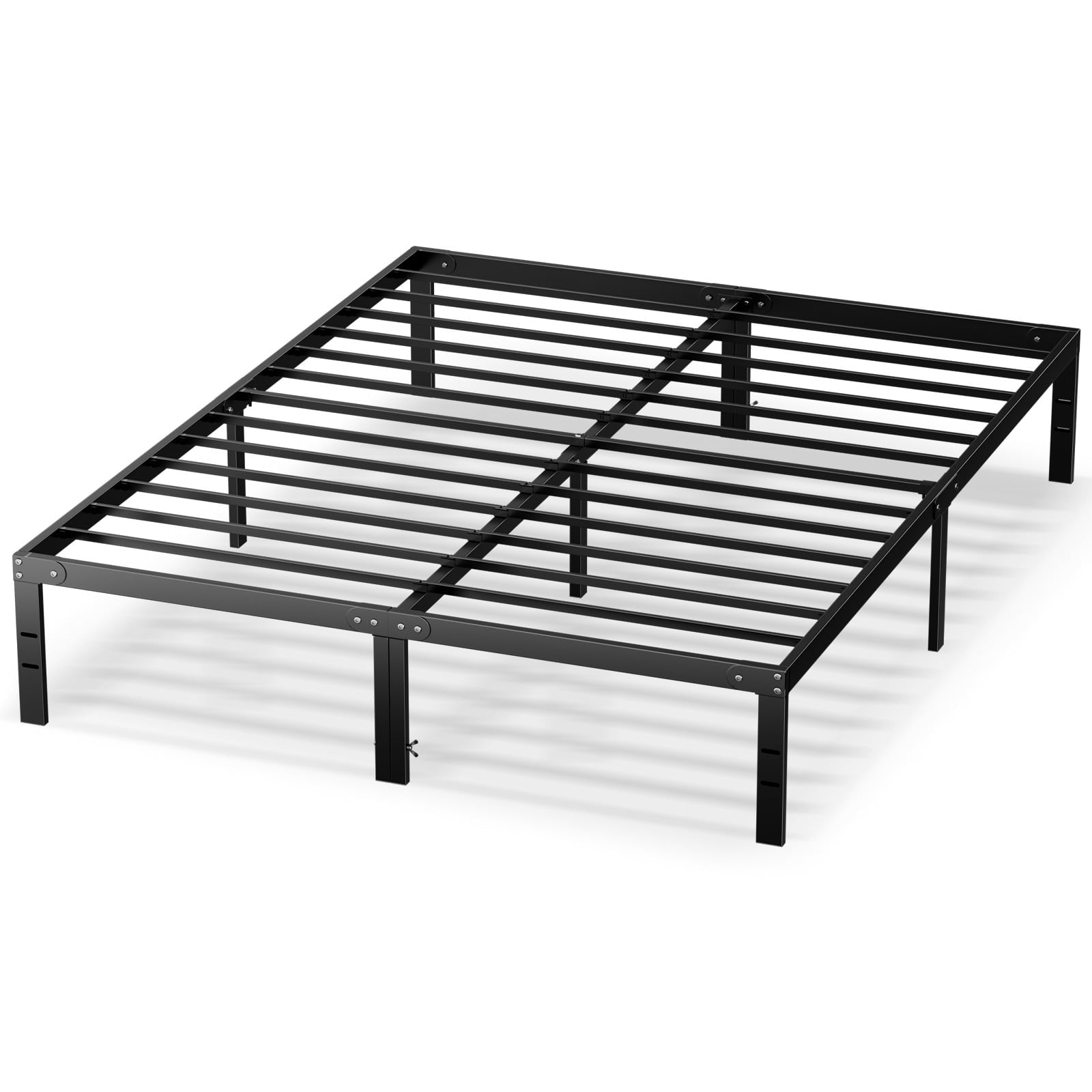 Queen Size Metal Bed Frame, 14" High Platform with Underbed Storage ...