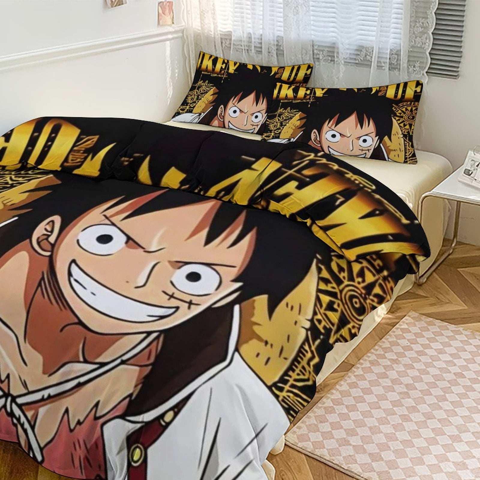 Queen Size One Piece Luffy Bedding Set Anime Bedding Set Contains One ...