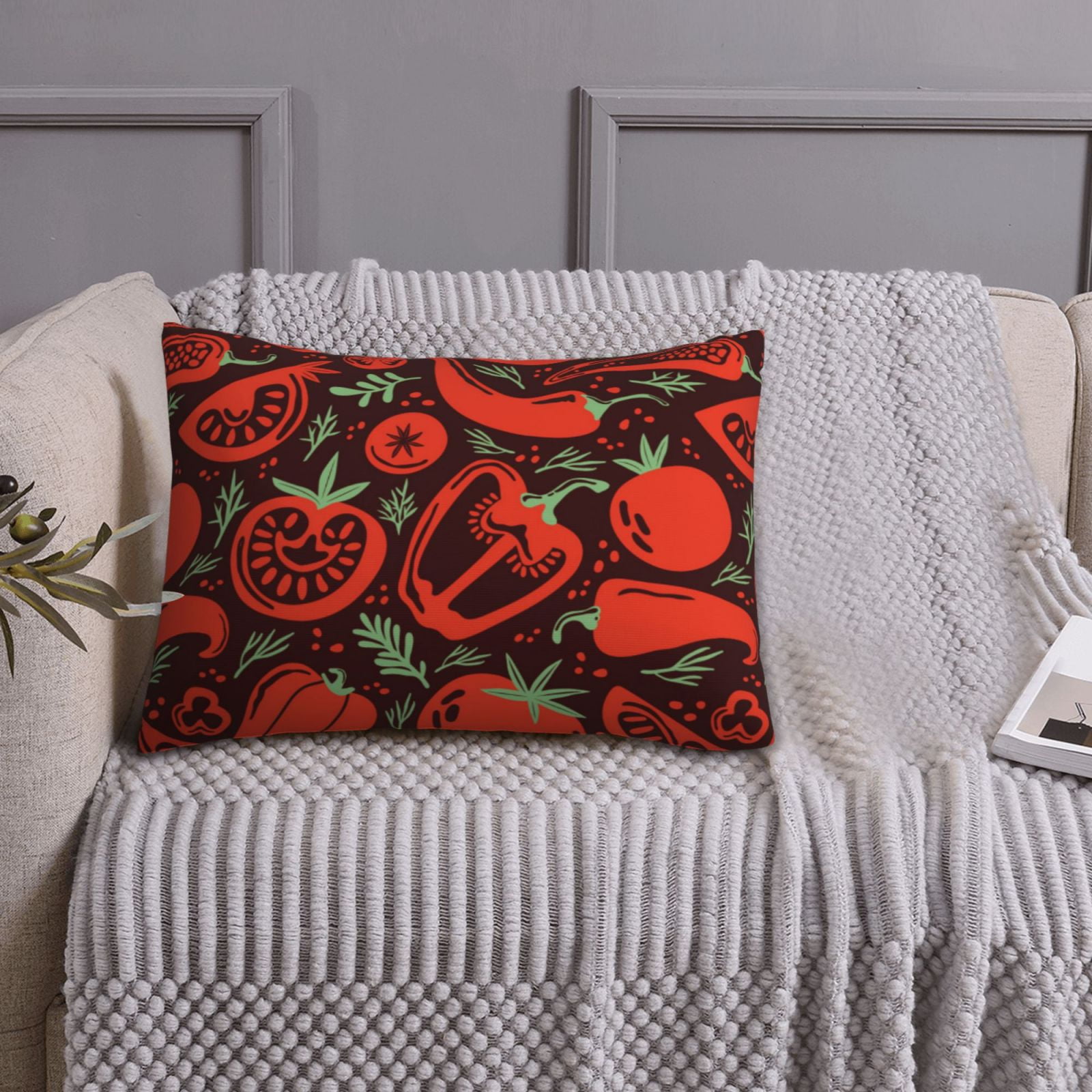 Queen Size Pillows Cases Standard Size 20x26 In - Cute Vegetable Tomato ...