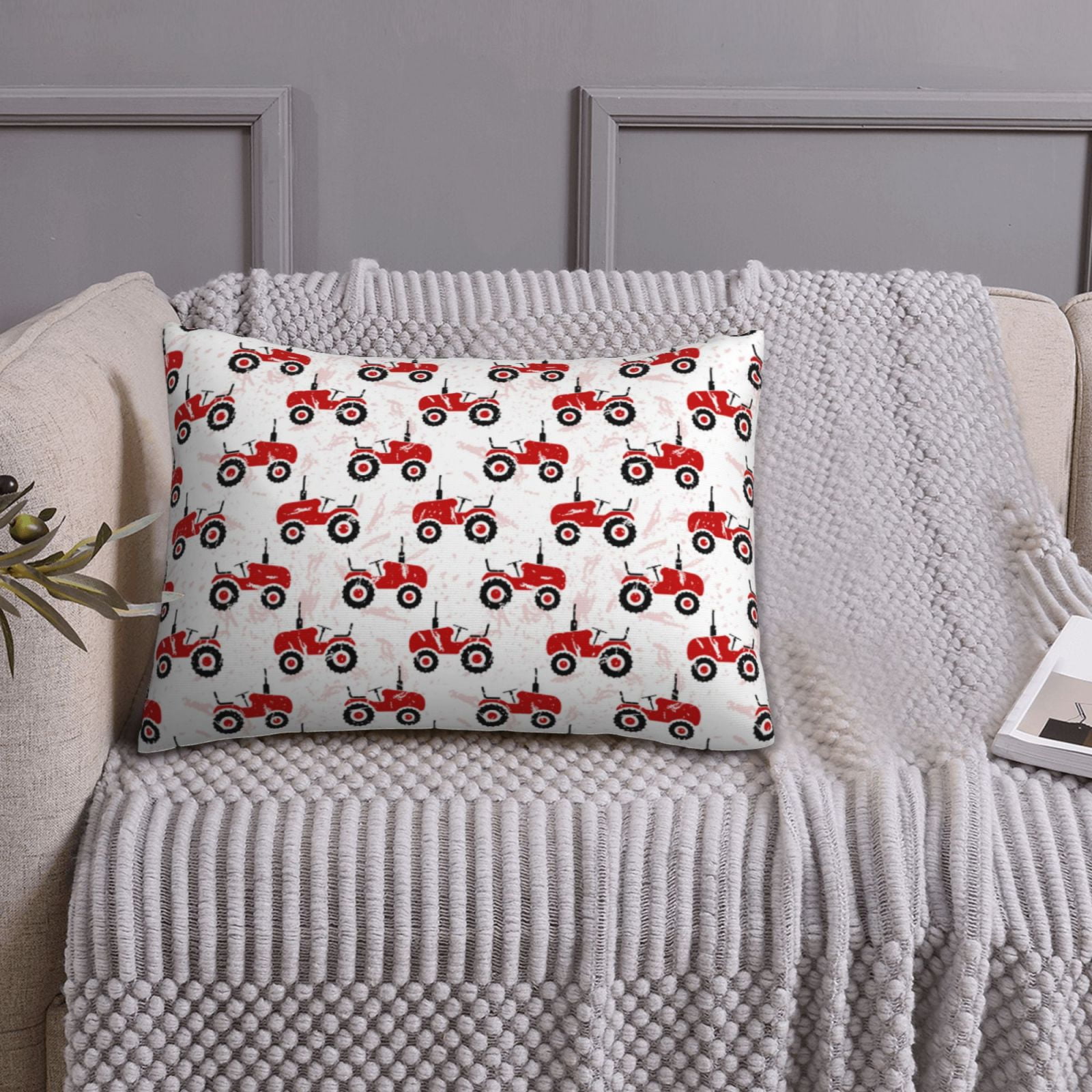 Queen Size Pillows Cases Standard Size 20x26 In - Red Wheeled Tractors ...
