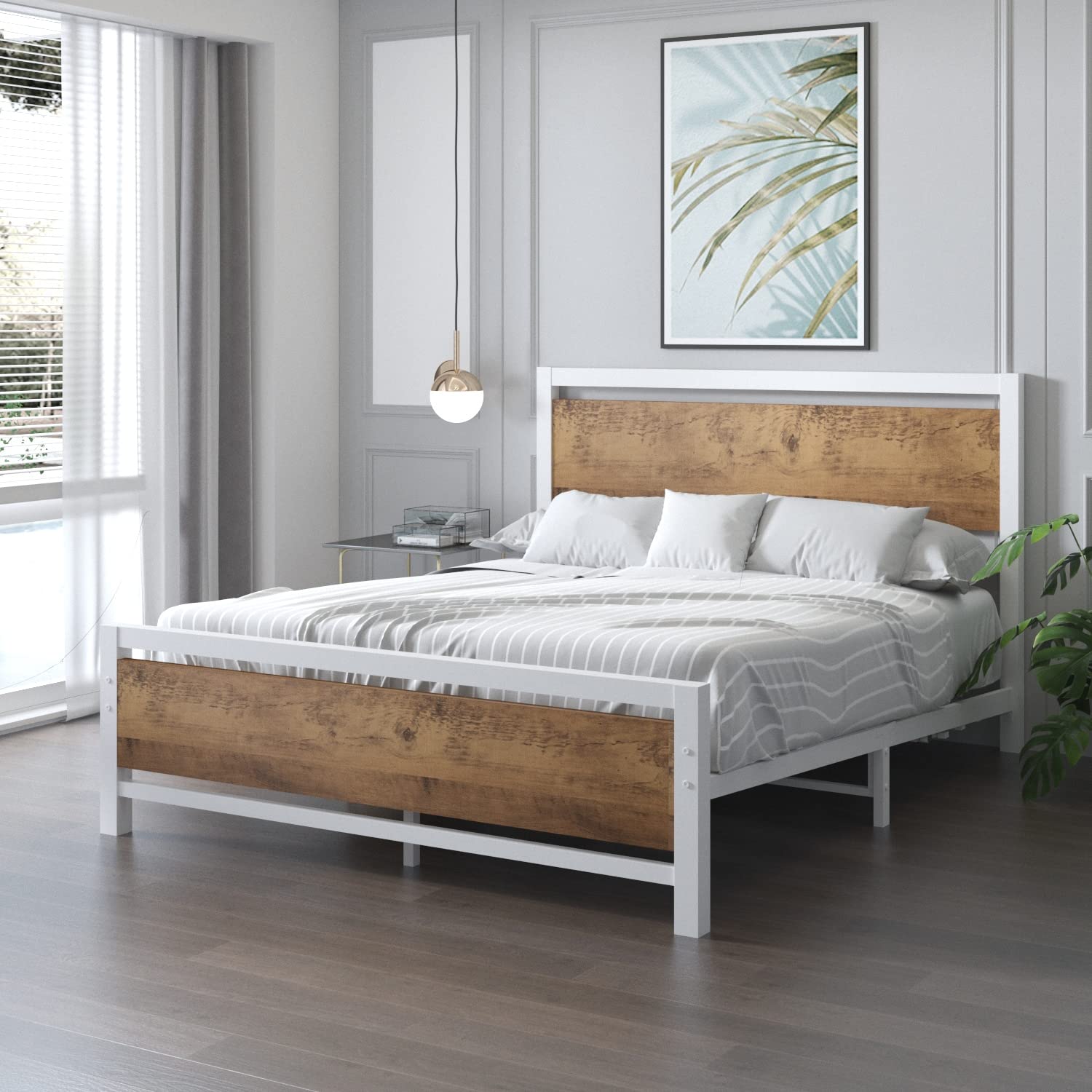 Queen Size Platform Bed Frame, SEGMART Metal Platform Bed Frame with ...