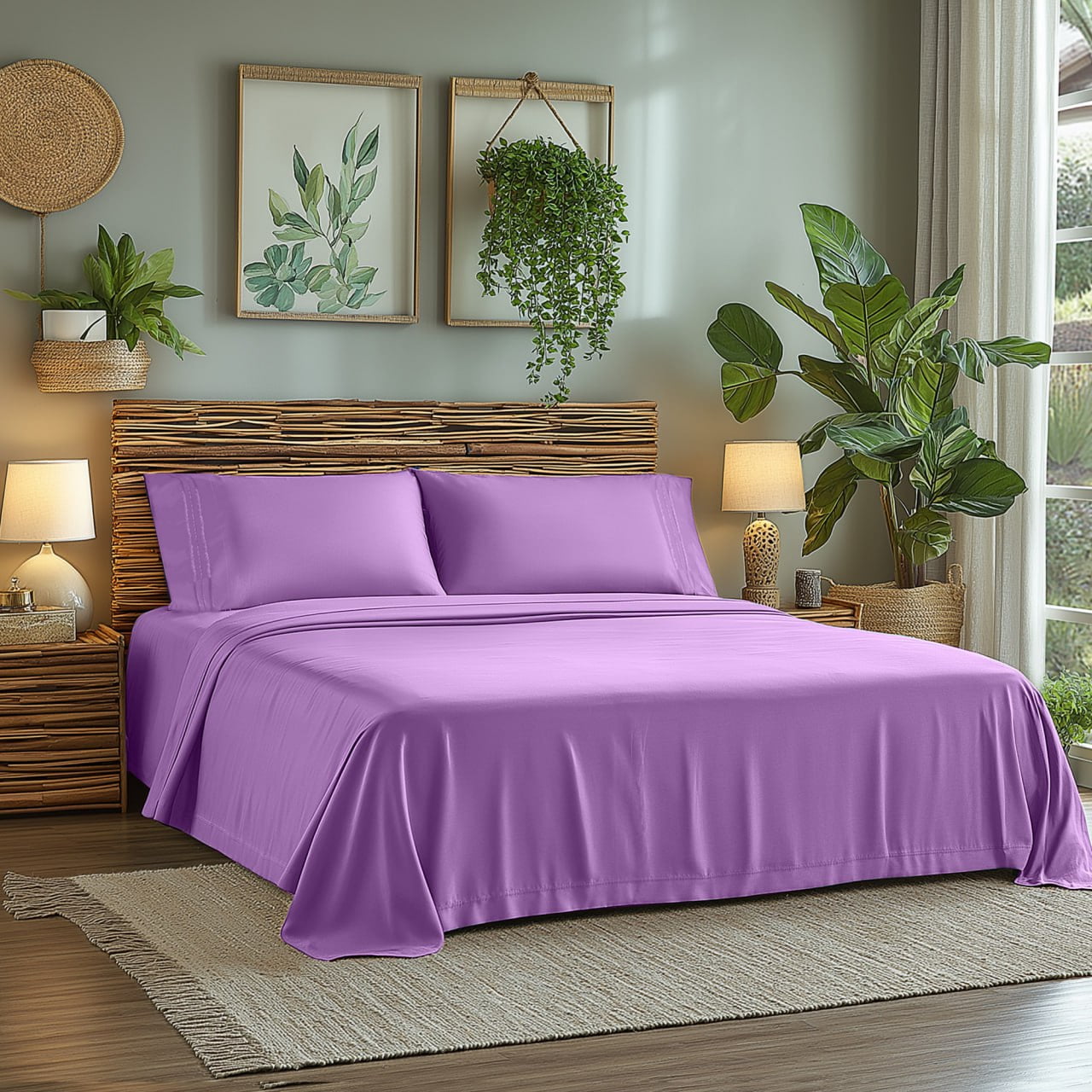 Queen Size Sheet Set, Luxury Bed Sheets, Extra Soft, Deep Pockets, Easy ...