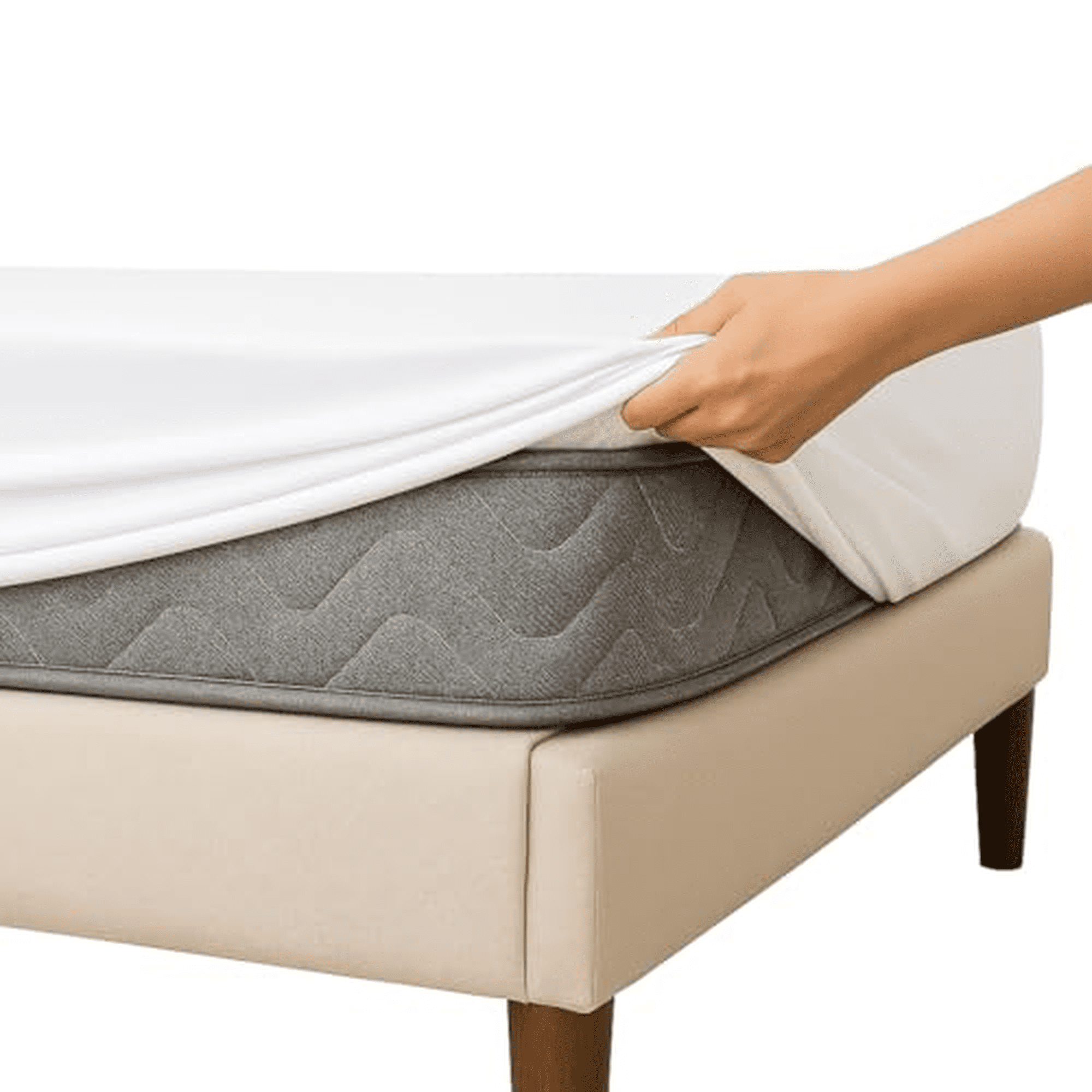 Queen Size Soft Comfort Fitted Mattress Cover - 18 Inch Deep Pocket ...