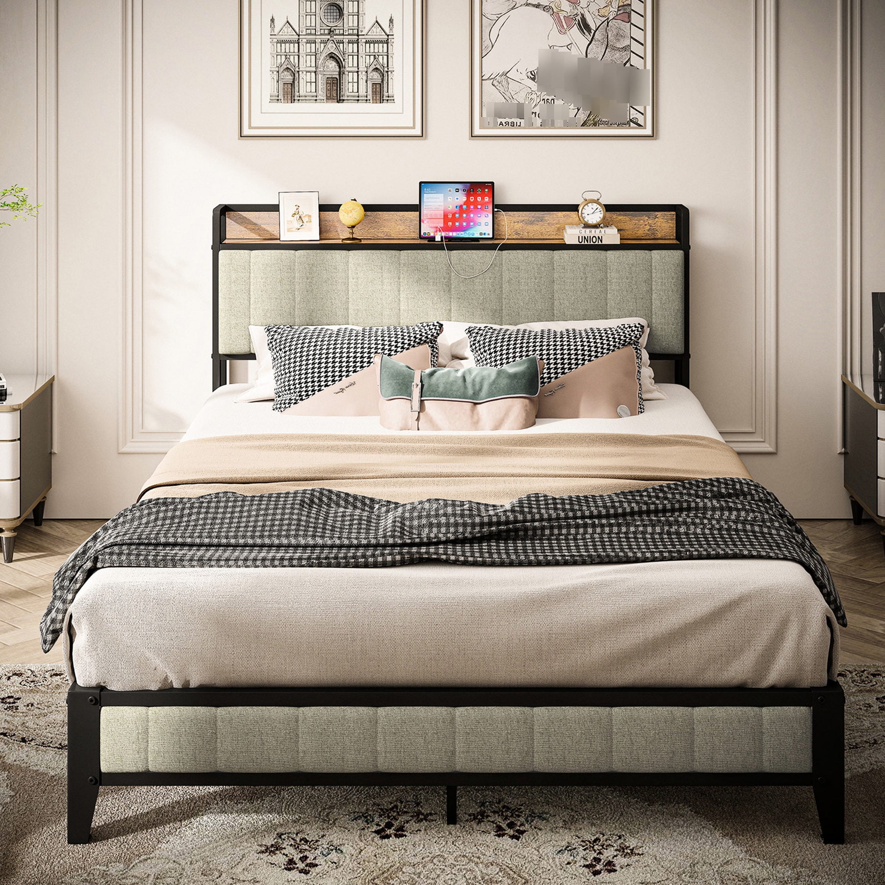 Queen Size Specification - 2 Outlets and 2 USB Ports - Bedroom ...