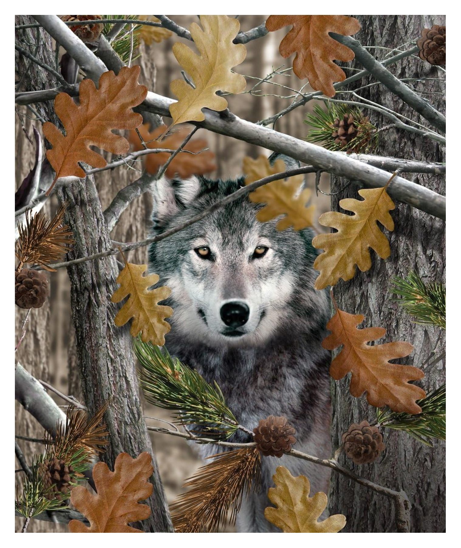 Queen Size The Huntsman Collection Luxury Plush Raschel Blanket--Camo ...