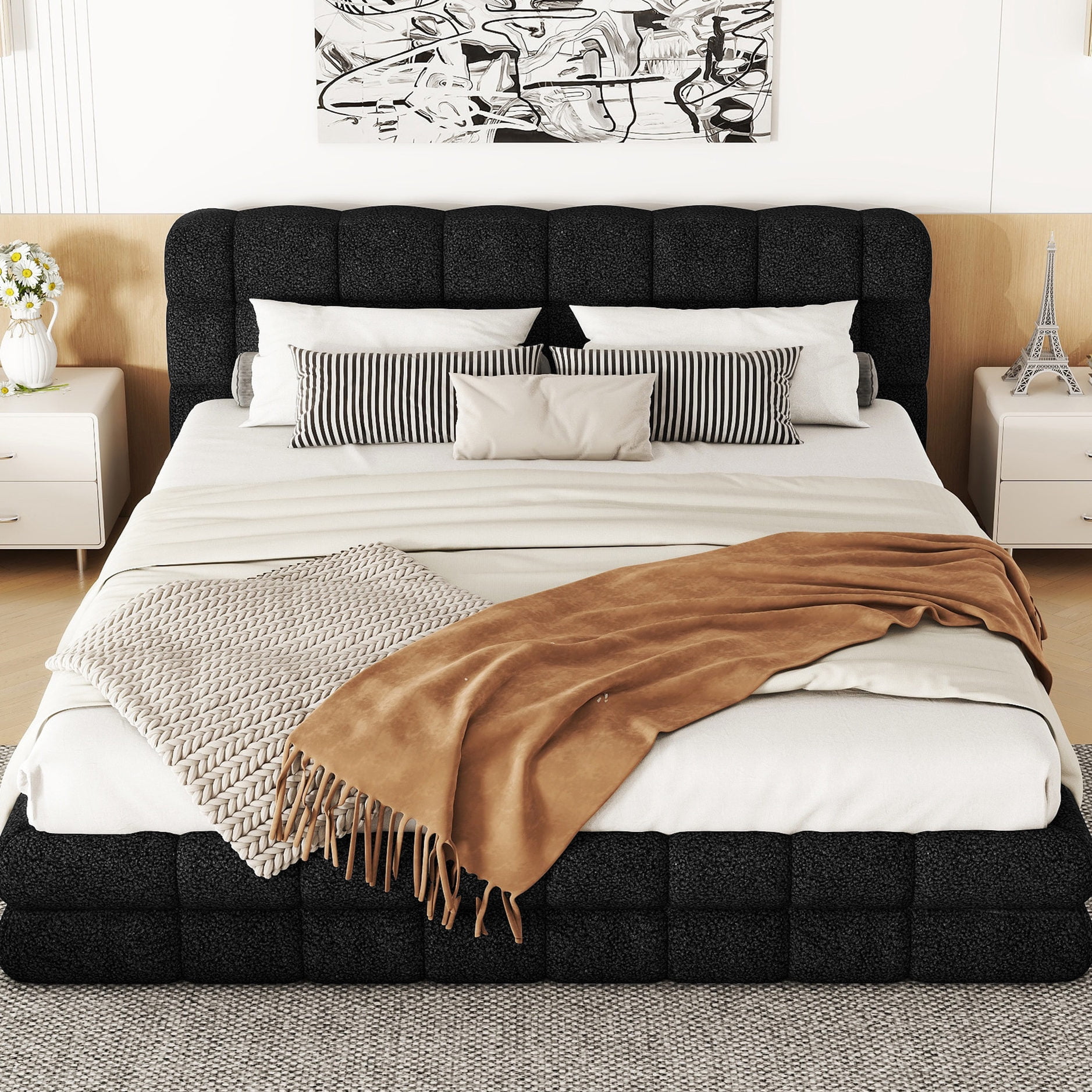 Queen Size | Velvet Bed, Comfortable Head Rest | Bedroom - Walmart.com