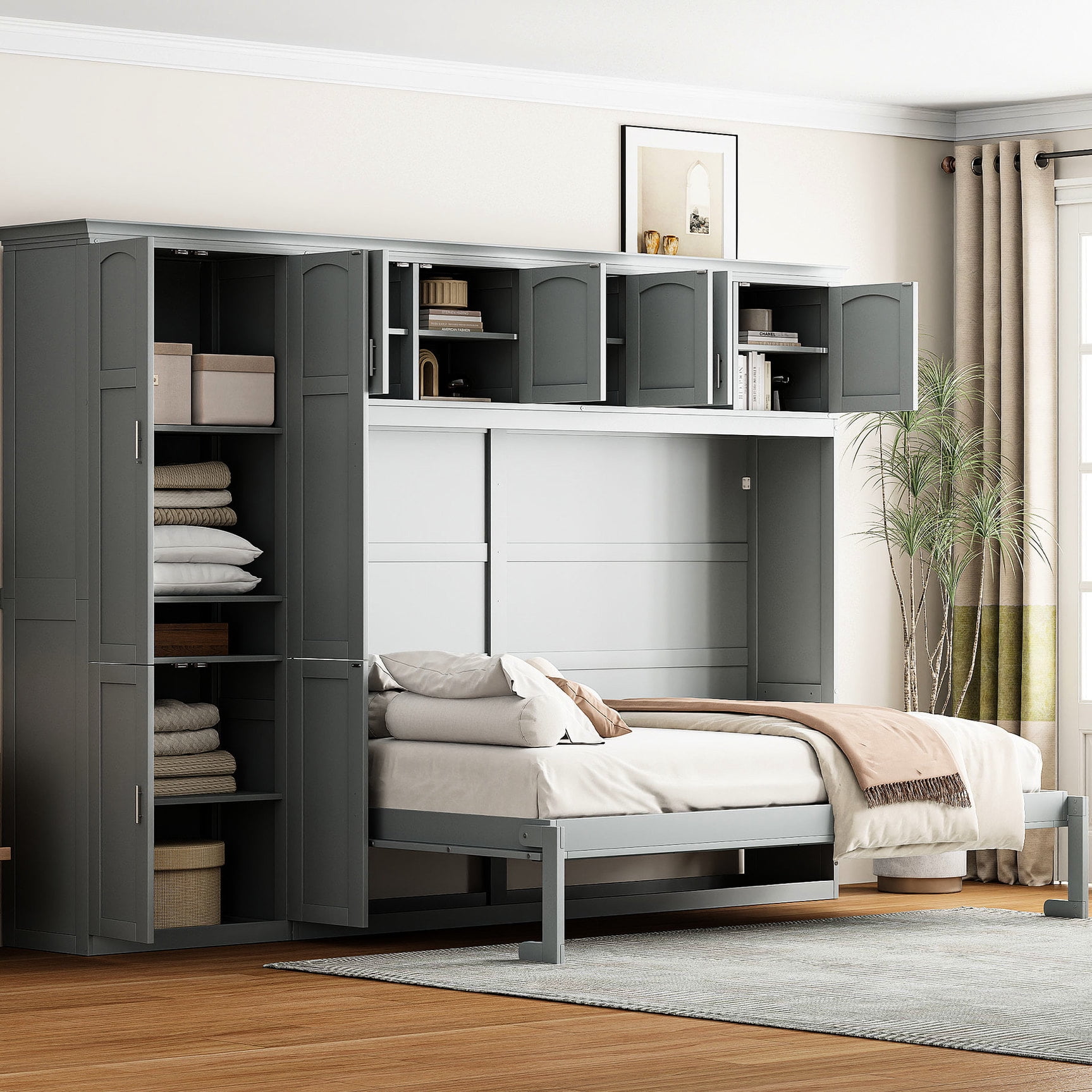 Queen Size Wall Bed - Perfect for Small Living Spaces - Walmart.com