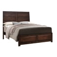Queen Size Walnut Panel Bed With Storage Option And Stable Construction Elegant Low Profile ...