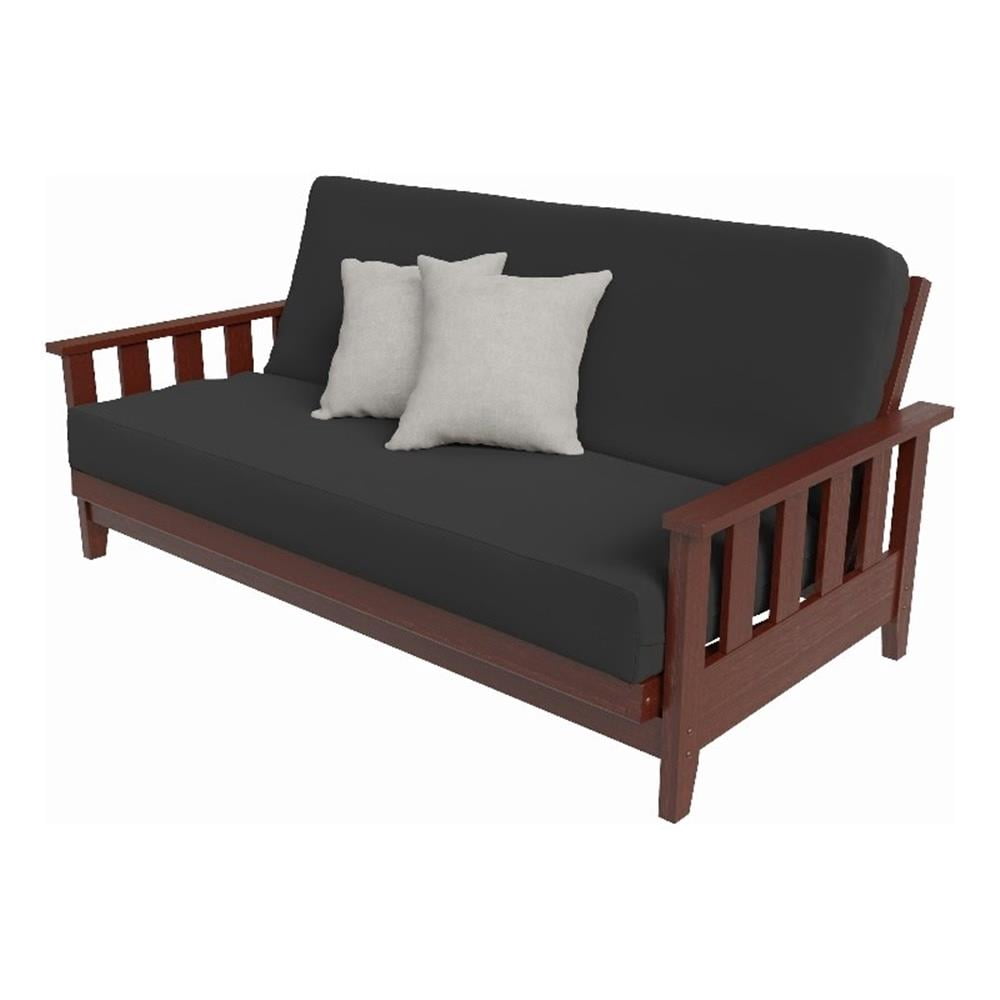 Queen Sized all wood Canby Futon Frame in Warm Cherry - Walmart.com