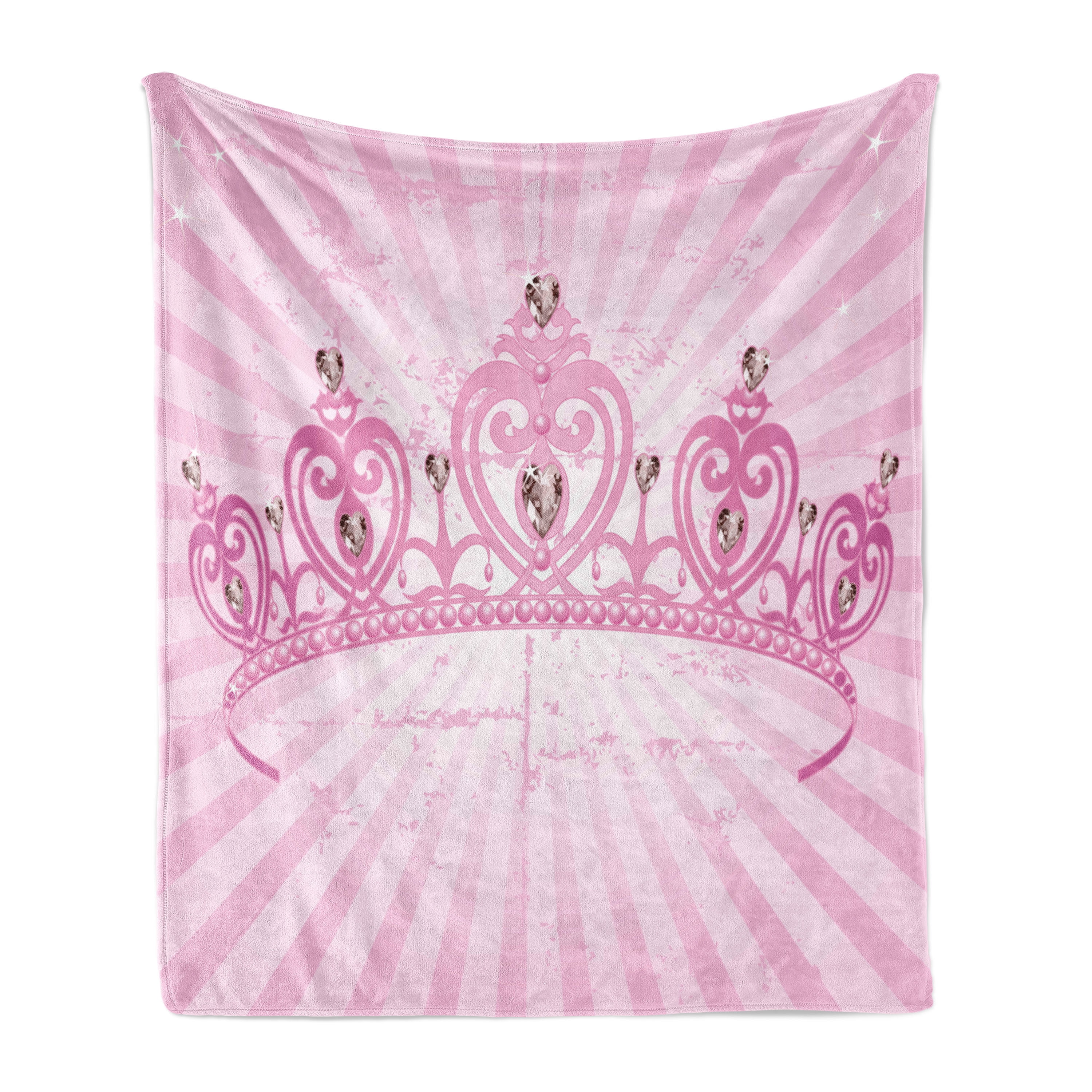 Queen Soft Flannel Fleece Throw Blanket, Childhood Theme Pink Heart ...