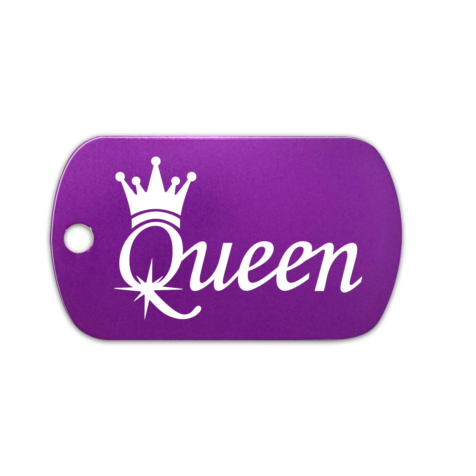 Queen Styling GI Dog Tag Aluminum Keychain princess - Purple - Walmart.com