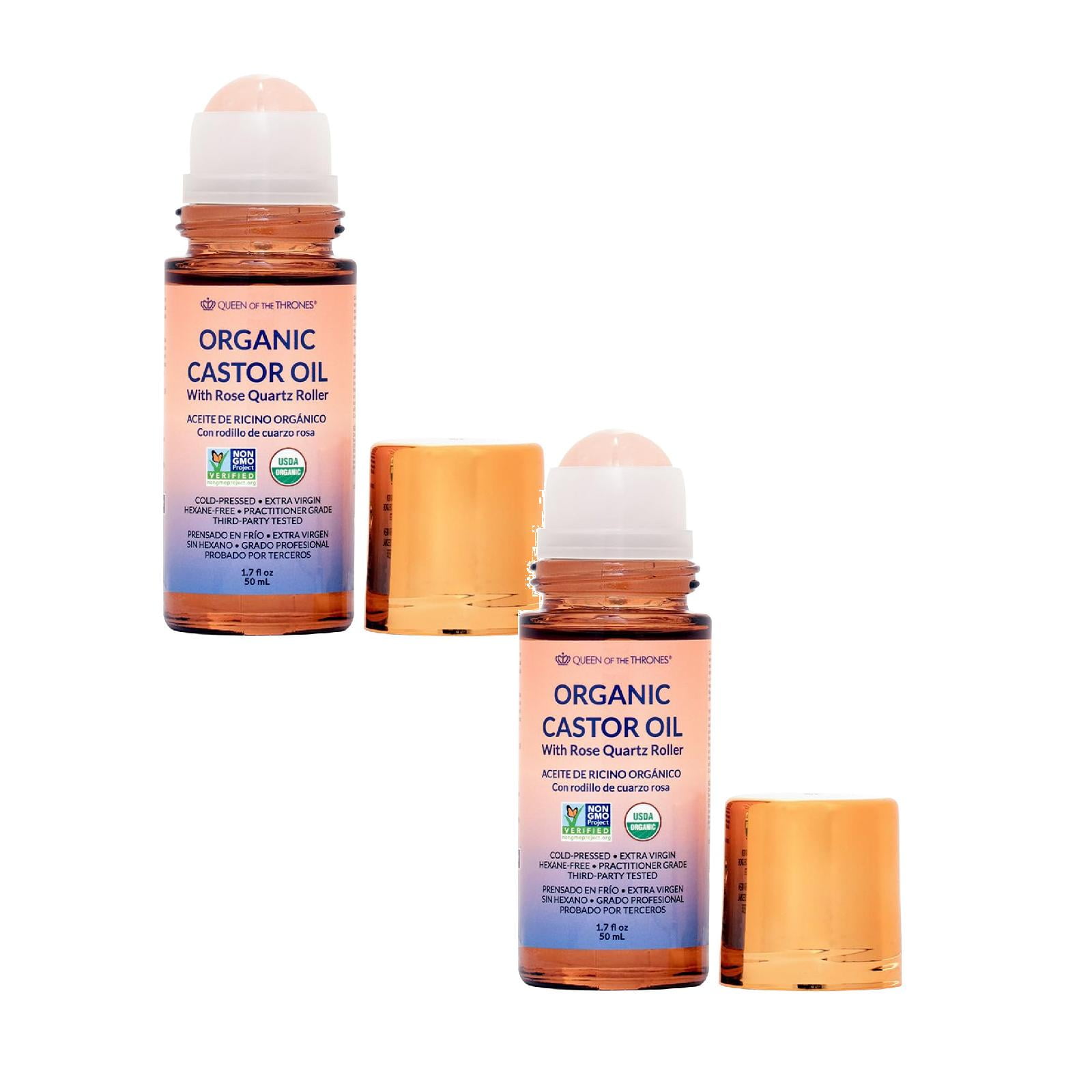 Queen of the Thrones Organic Golden Castor Oil Roll-On with Rose Quartz ...