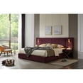 Queen Velvet Bed Frame with Vertical Channel Tufted Wingback Headboard ...
