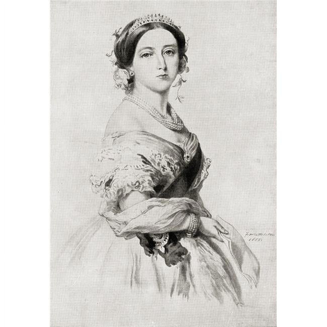 Queen Victoria 1819-1901 In 1855 From A Portrait by F Winterhalter From ...