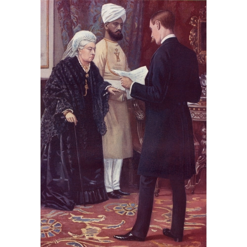 Queen Victoria Listening To A Dispatch From The Front During The Second Boer War From The Book ...