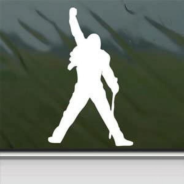 Queen White Sticker Freddie Mercury Car Vinyl Window Laptop White Decal ...