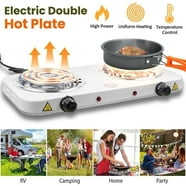MegaChef Portable Dual Burner Electric Countertop Cooktop in Sleek ...