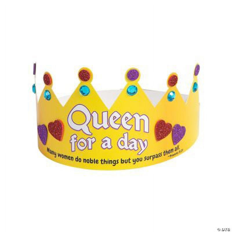 Queen for a Day Blessed Mom Crown Craft Kit - Makes 12, Mother's Day ...